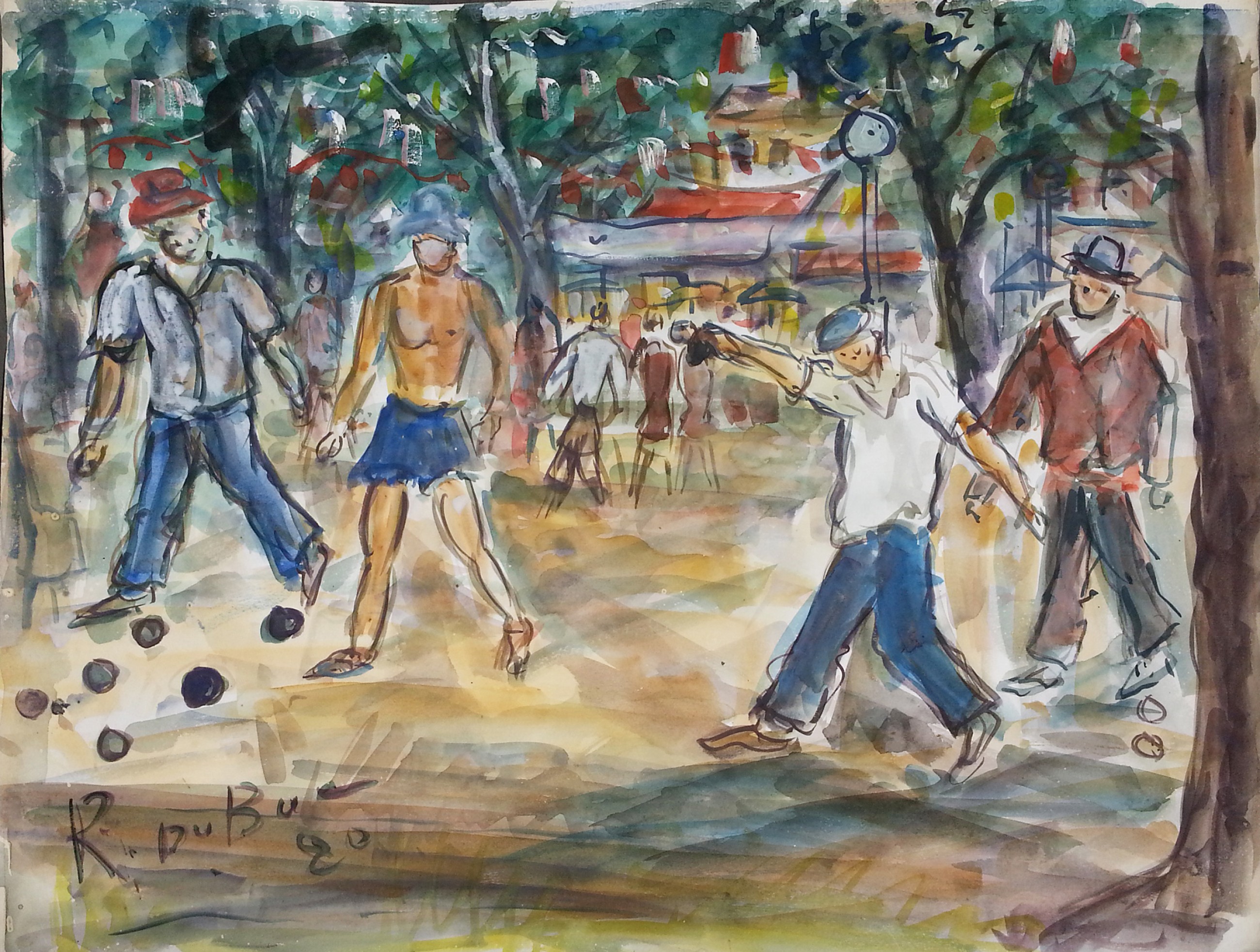 Les joueurs de pétanque | Roland Dubuc Les joueurs de pétanque | Roland Dubuc