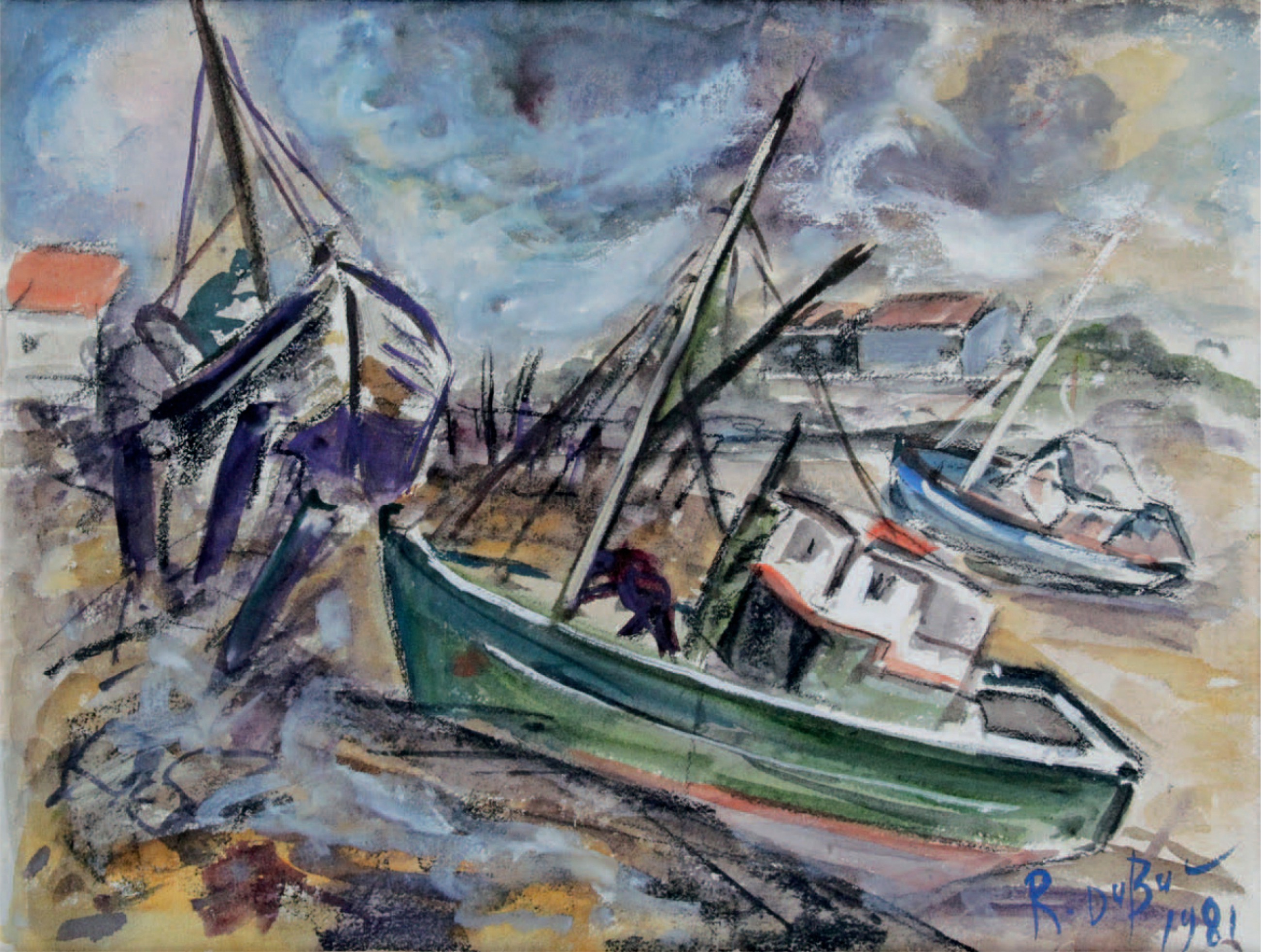 Bateaux de pêche à marée basse | Roland Dubuc